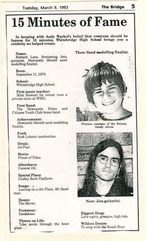 Richard Lara 15 minutes of Fame – THE SCREAMING JETS HISTORY